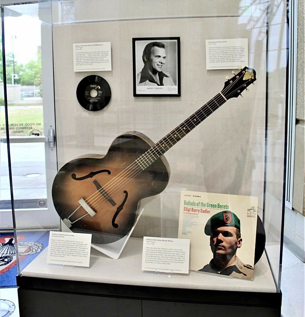 ‘Ballad of Green Beret’ composer’s guitar on display at Airborne museum